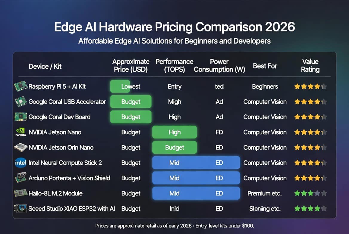 Edge AI Hardware Pricing Guide: Real Cost Breakdown for 2026