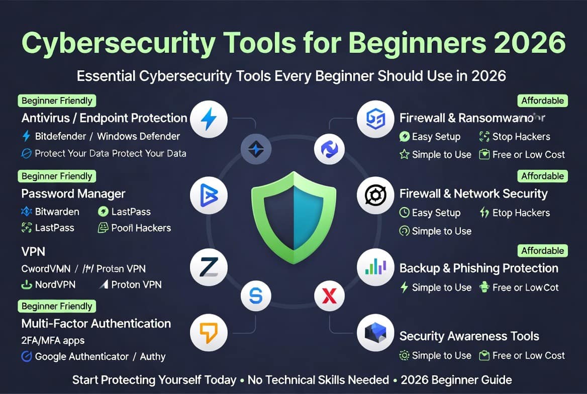 Best Cybersecurity Tools for Beginners (2026 Starter Guide)