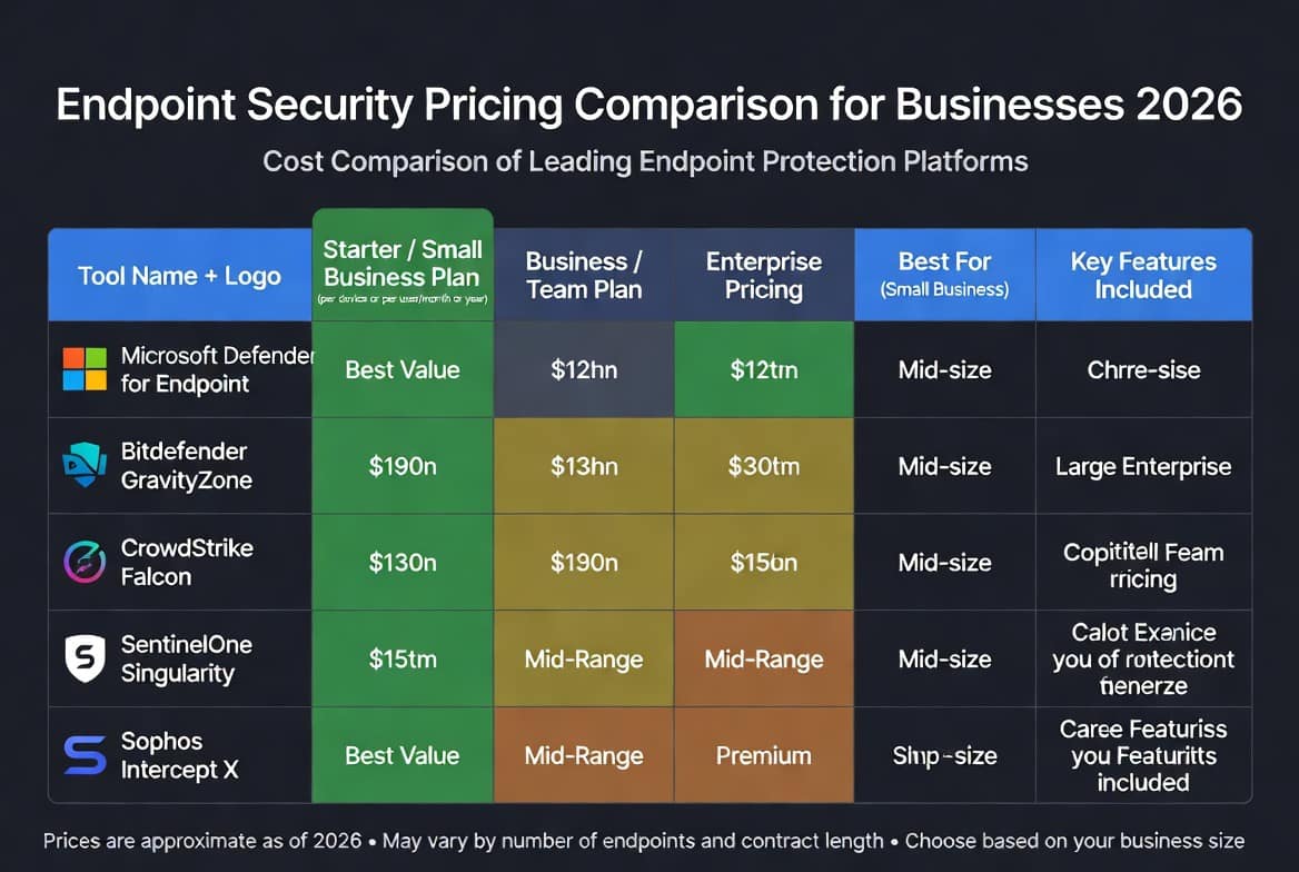 Endpoint Security Pricing Guide (2026 Cost Breakdown + Comparison)